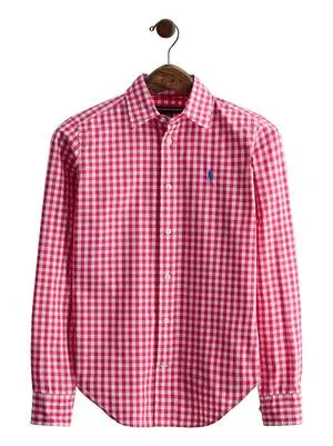 Ralph Lauren Gingham Cotton Button-down Shirt - Red