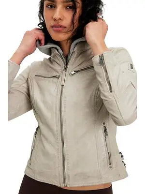 MAURITIUS LEATHER Nola Leather Jacket - Ivory