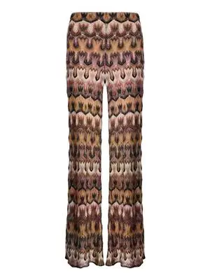 Missoni Patterned Wide Leg Trousers - Brown
