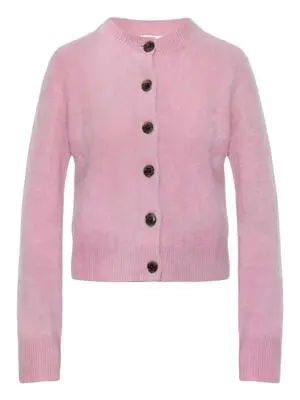 LISA YANG Brushed Button Cardigan - Pink