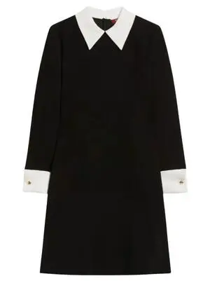 Max Mara Collared Cuff Dress - Black