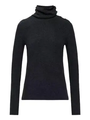 LISA YANG Button Roll-neck Sweater - Grey