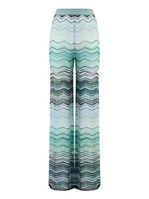 Missoni Chevron-pattern Trousers - Blue