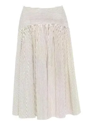 Staud Panelled Midi Skirt - Neutrals