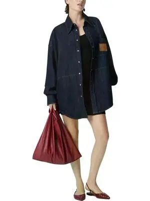 Missoni Logo-Patch Chest-Pocket Shirt Blue