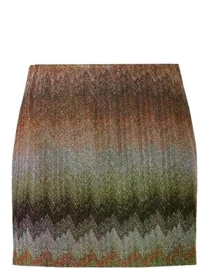 Missoni Zigzag Mini Skirt - Brown