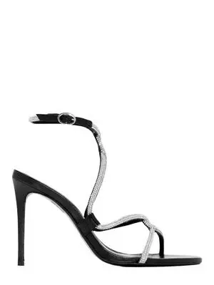 Schutz 100mm Crystal-embellished Heeled Sandals - Black