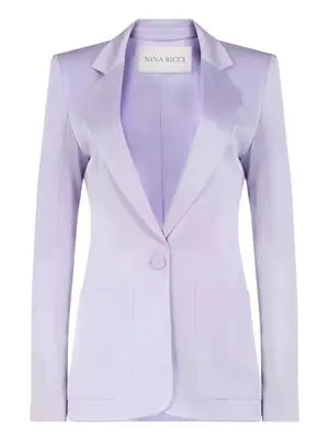 Nina Ricci Crepe Satin Blazer - Purple