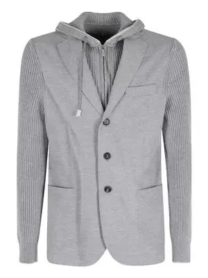Eleventy Paneled Jacket - Grey