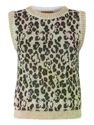 Missoni Animal Print Sleeveless Vest - Neutrals