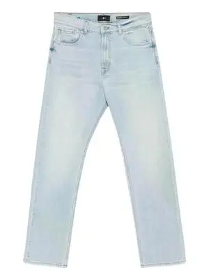 7 For All Mankind Straight Denim Jeans - Blue