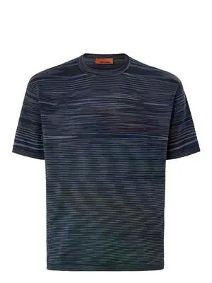Missoni Striped Crew-neck T-shirt - Blue