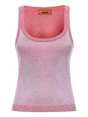 Missoni Scoop-neck Knitted Tank Top - Pink