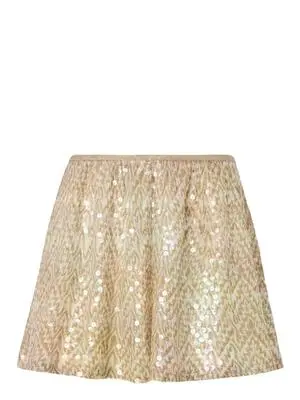 Missoni Sequin-embellished Mini Skirt - Neutrals