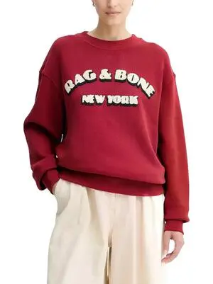 Rag & Bone Logo-appliqué Sweatshirt - Red