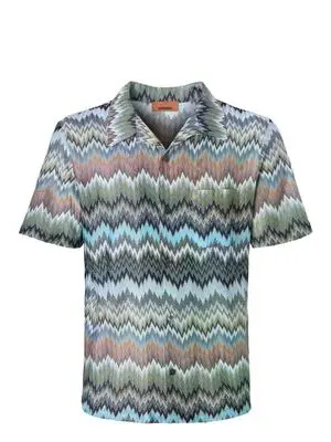 Missoni Zig-zag Short-sleeve Shirt - Blue