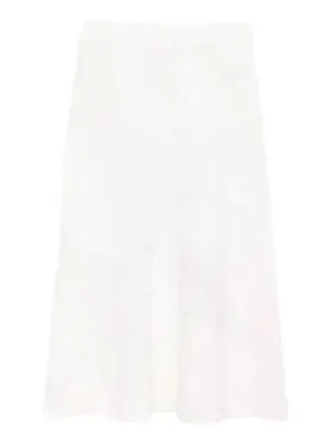 P.a.r.o.s.h Renfield Knitted Midi Skirt - White