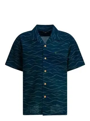 MONTBELL Patterned Button Shirt - Blue