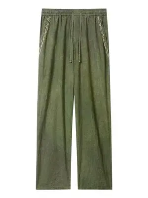 MARANT Zabel Embroidered Trousers - Green