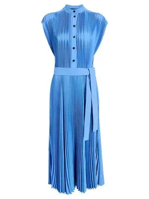 Proenza Schouler Farah Pleated Midi Dress - Blue