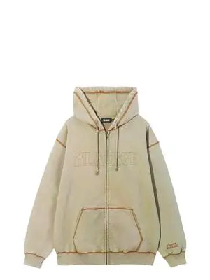 XLARGE Embroidered Zip-up Hoodie - Neutrals