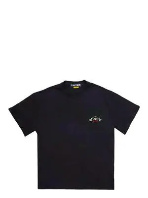 IUTER Floral-motif T-shirt - Black