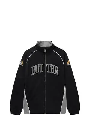 BUTTER GOODS Crown Appliqué Zip-up Sweatshirt - Black