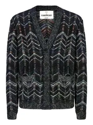 MISSONI Chevron Ribbed-Trim Cardigan