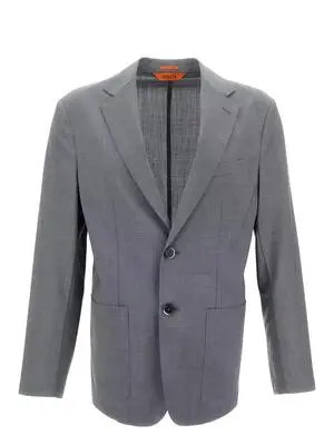 Barena Venezia Patch-pocket Single-breasted Blazer - Grey