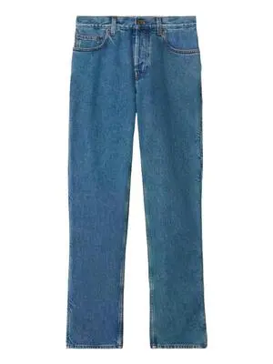Burberry Five-pocket Straight Leg Jeans - Blue
