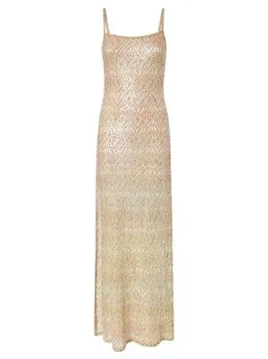 Missoni Sequin Maxi Beach Dress - Gold