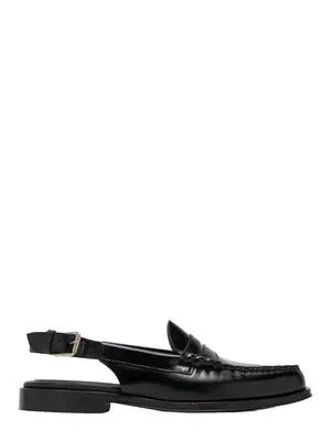 G.H.BASS Leather Slingback Loafers - Black
