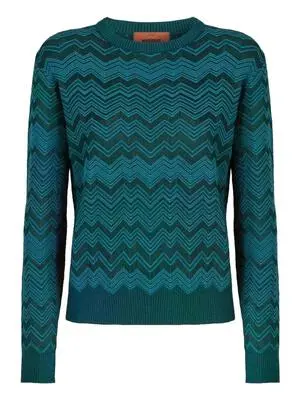 Missoni Chevron-pattern Sweater - Green