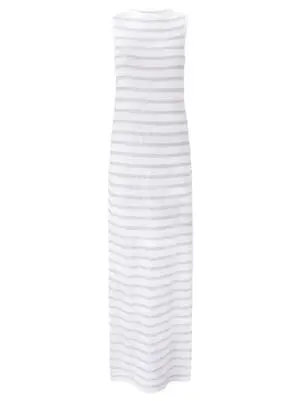 Missoni Striped Sleeveless Maxi Dress - White
