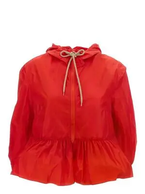 Simone Rocha Taffeta Hooded Jacket - Red