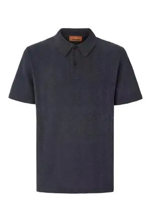 Missoni Herringbone Polo Shirt - Blue