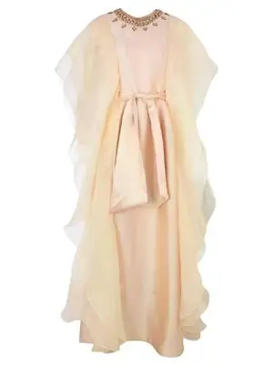 BARUNI Almas Tie Maxi Dress - Neutrals