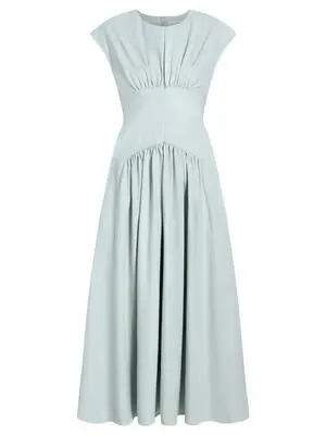 Proenza Schouler White Label Nyssa Ruched-detail Maxi Dress - Blue