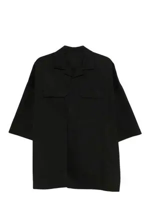 Rick Owens Camp-collar Flap-pocket Shirt - Black