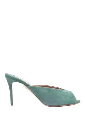 AQUAZZURA Secret Open-toe Leather Sandals - Green