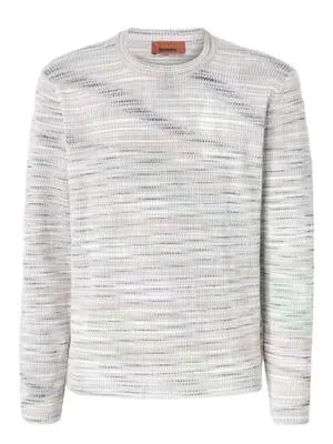 Missoni Crew-Neck Knitted Sweater White