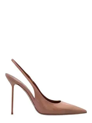 Paris Texas Pointed-toe Slingback Stiletto Pumps - Neutrals