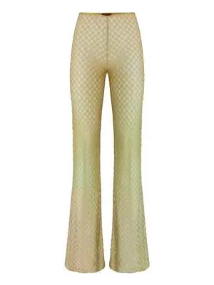 Missoni Pattern Knitted Beach Pants - Gold