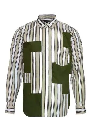 Comme Des Garçons Striped-pattern Shirt - White