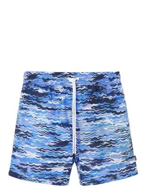 Missoni Wave-pattern Swim Shorts - Blue