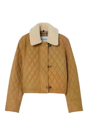 BURBERRY Quilted Jacket With Detachable Shearling Collar