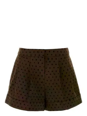 Fendi Polka-dot Pattern Tailored Shorts - Brown