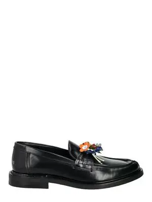 Filling Pieces Bouquet Block Heel Loafers - Black
