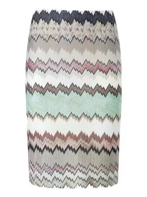 MISSONI Chevron Slit Midi Skirt