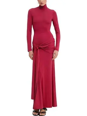 BARDOT Knotted Roll-Neck Maxi Dress